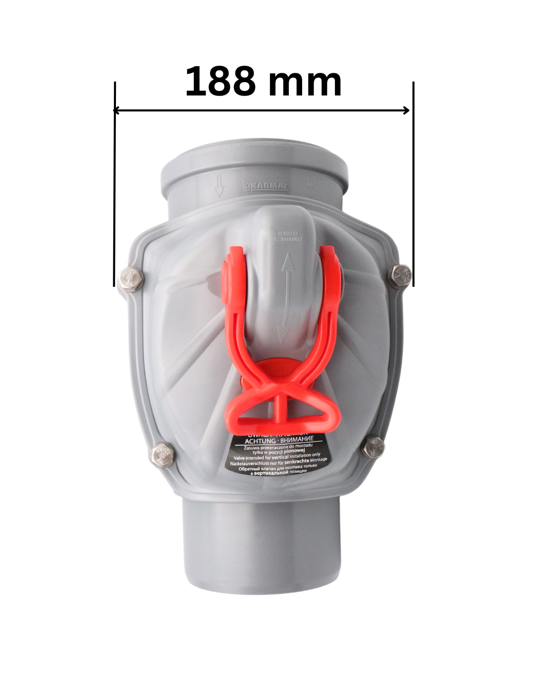 Rückstauklappe senkrecht DN 110 grau KARMAT günstig kaufen - MD Technic